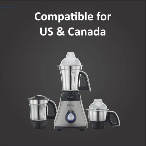 Preethi Steele Mixer Grinder 110V – USA & Canada Use – SuperCom Online ...