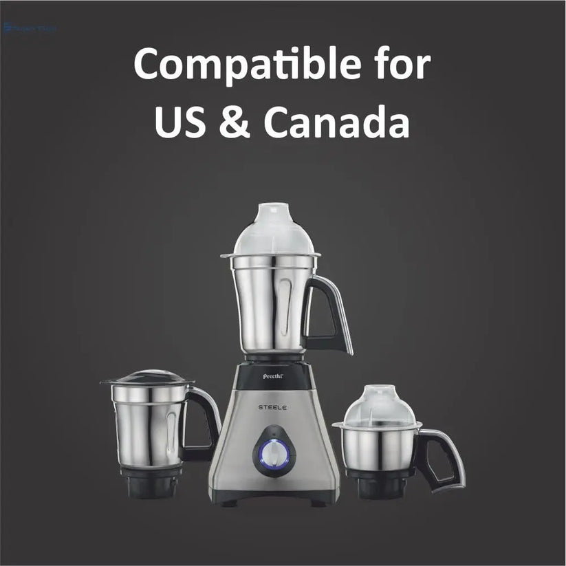 Preethi Steele Mixer Grinder 110V – USA & Canada Use – SuperCom Online ...